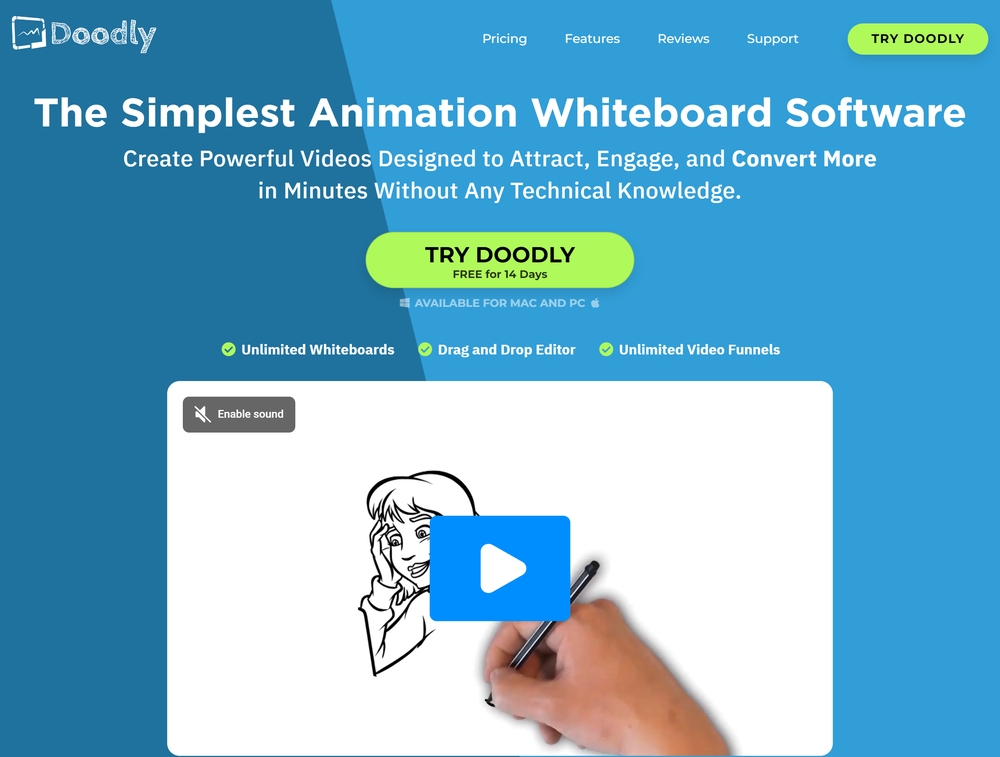 Doodly & 22+ Animation & Presentation Software Sites Like Doodly.com
