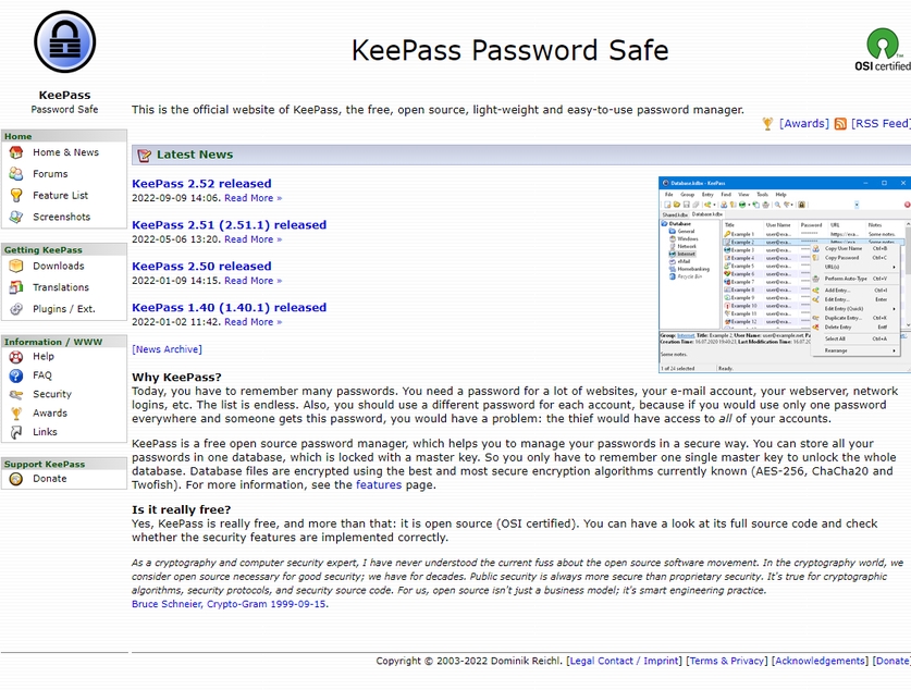KeePass Password Safe & 10+ Password Manager Tools Sites Like Keepass.info