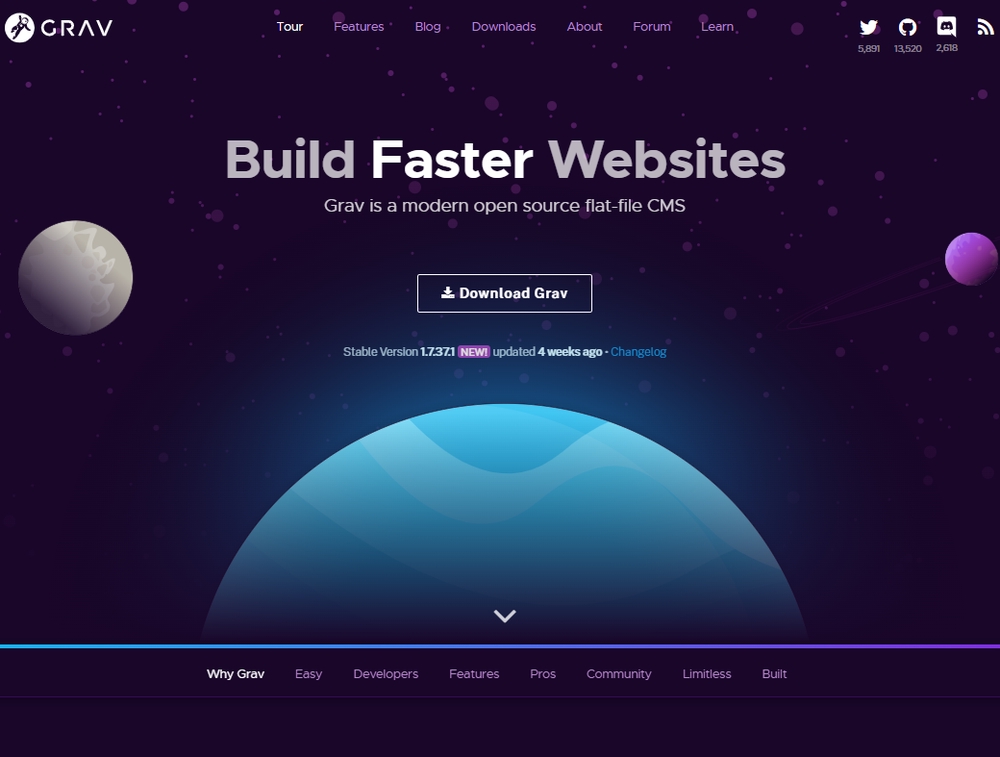 Grav & 17+ CMS Systems Sites Like Getgrav.org