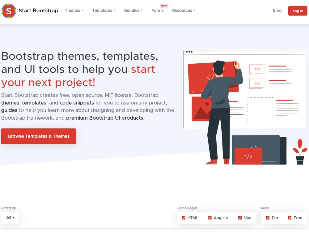 Start Bootstrap & 11+ Website Templates Sites Like Startbootstrap.com