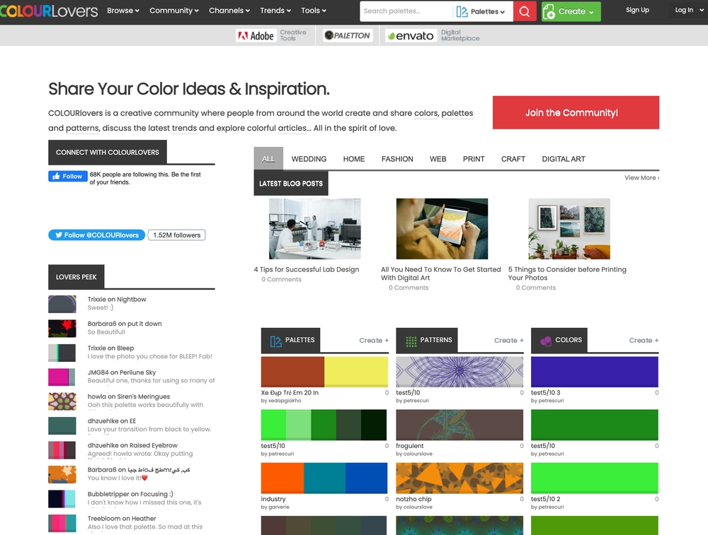 ColourLovers & 12+ Color Tools Sites Like Colourlovers.com