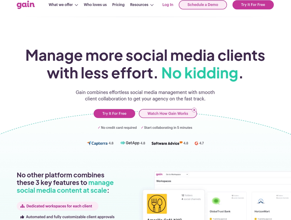 Gain & 42+ Social Media Tools Sites Like Gainapp.com