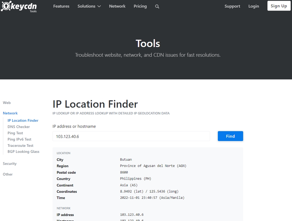 KeyCDN IP Location Finder & 5+ IP Analyzer Tools Sites Like Tools ...