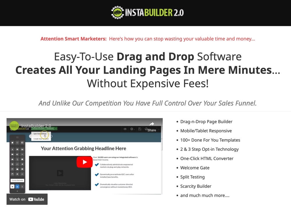 InstaBuilder 18 Landing Page Builders Sites Like Instabuilder